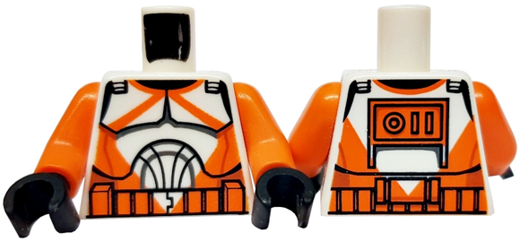 Torso SW Armor Clone Trooper with Orange Markings Pattern (Clone Wars ...